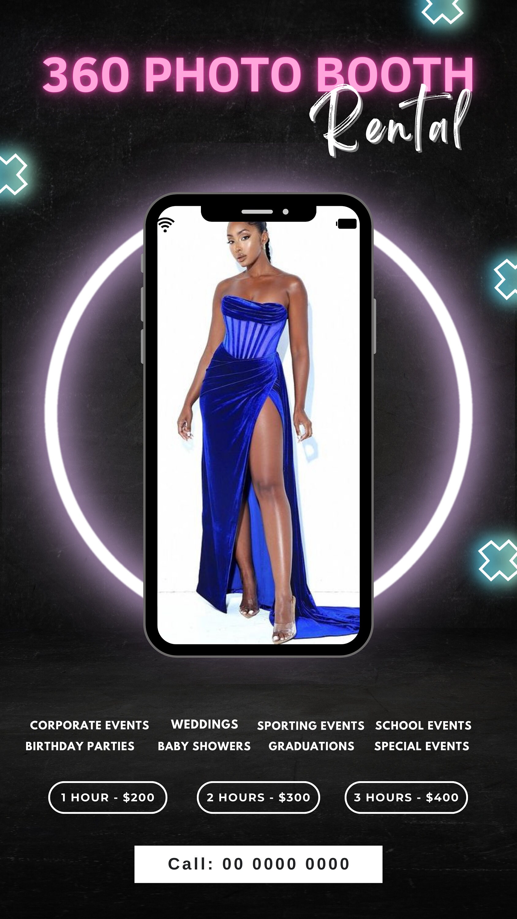 Animated Motion 360 Photo Booth Flyer, Price List 360 Photobooth Flyer ...