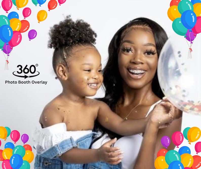 Kids Birthday Birthday 360 Video Booth Overlay Touchpix Overlay Bday Photo Booth Rotating Video ...