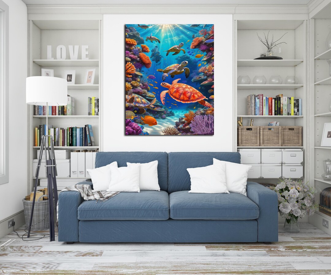Sea Creatures Wall Art , Fishes Wall Art , Ocean Wall Art , High ...