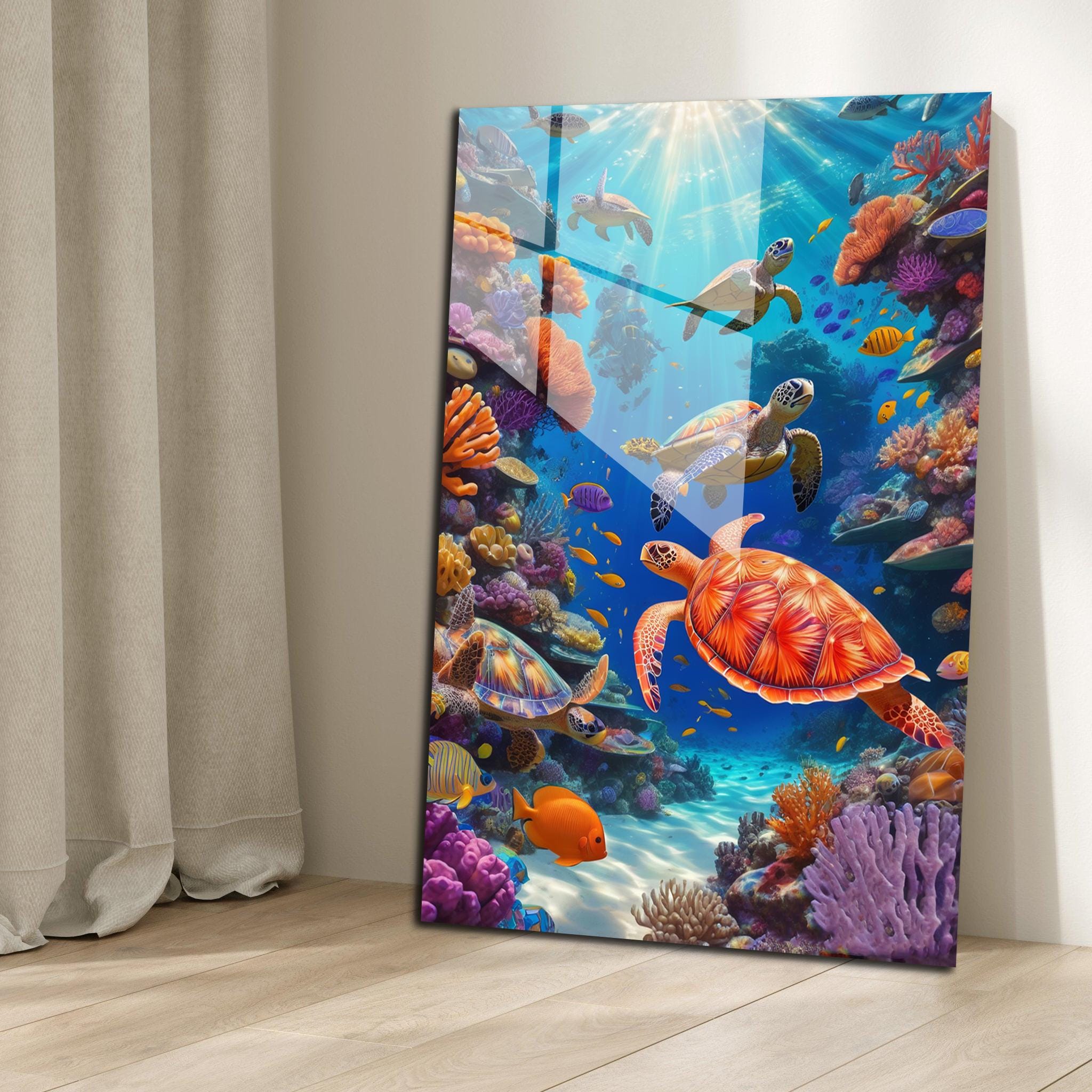 Sea Creatures Wall Art , Fishes Wall Art , Ocean Wall Art , High ...
