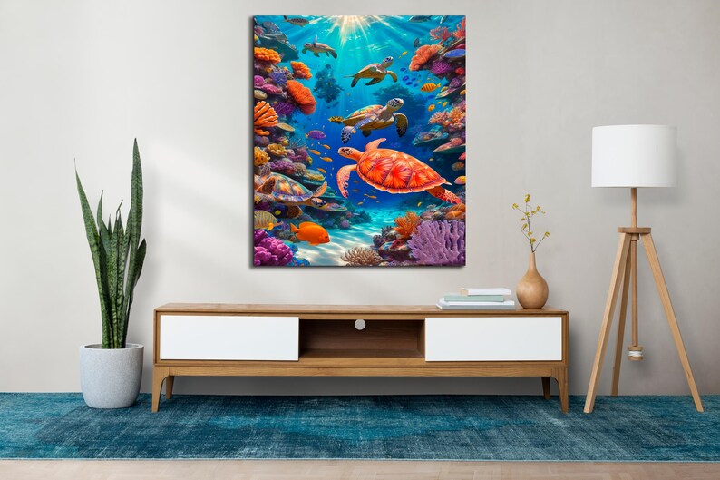 Sea Creatures Wall Art , Fishes Wall Art , Ocean Wall Art , High ...