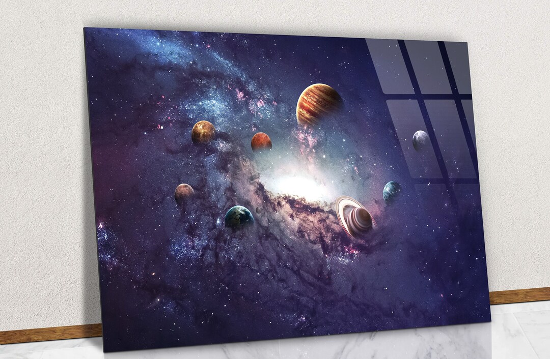 Planets of the Solar System Glass Wall Art, High Resolution Images ...