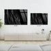 Black and White Abstract Work Glass Wall Art, Background Shape Work ...