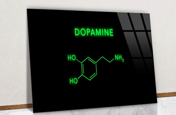 Dopamine Molecular Structure Symbol Glass Wall Art Neon - Etsy