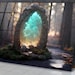 Dark Forest and Magic Mirror Glass Wall Art, 3D Illustration Tempered ...