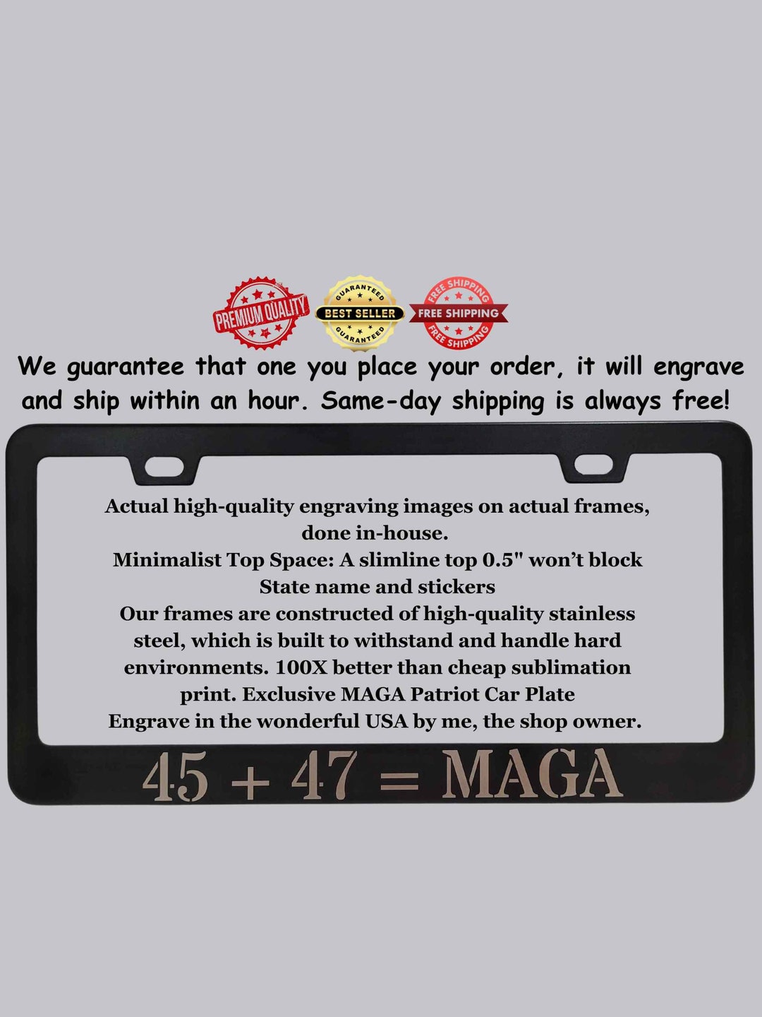 MAGA Patriot Exclusive Car Plate Show Your American Pride With the USA ...