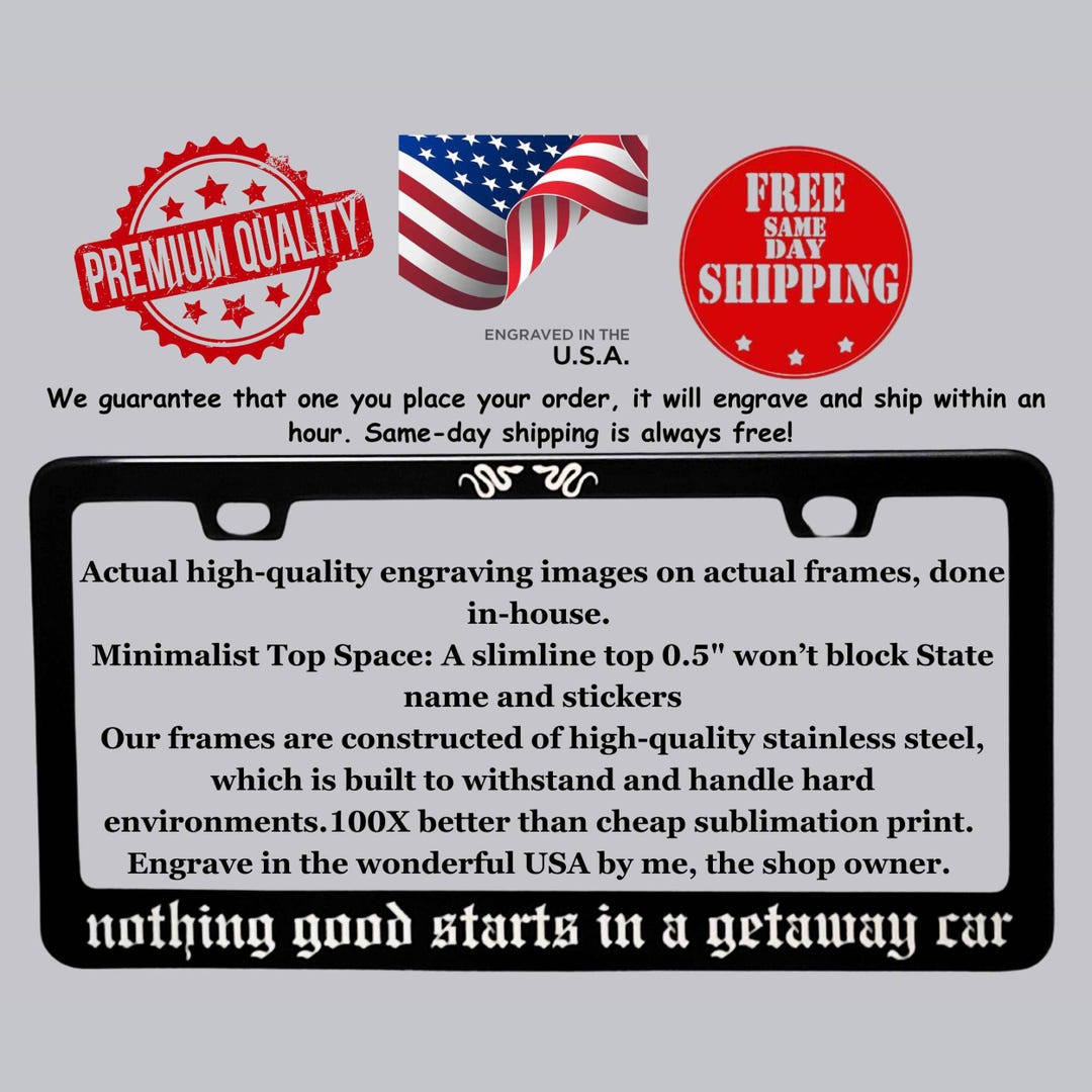Snake Engraved License Plate Frame | Stainless Steel, Swiftie Gift - Etsy