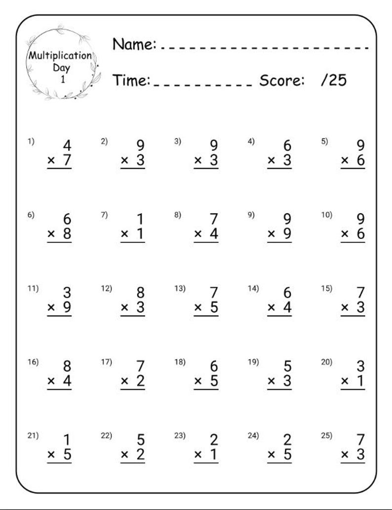 Printable Math Workbook for Kids | 110‑page PDF of Elementary Math ...
