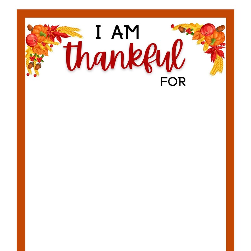 I Am Thankful for Poster - Etsy