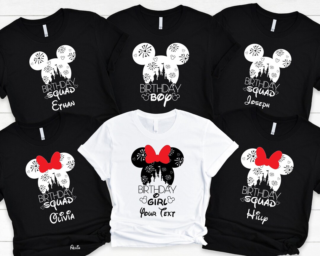 Disney Birthday Shirt Disney Birthday Custom T-shirt Disney - Etsy