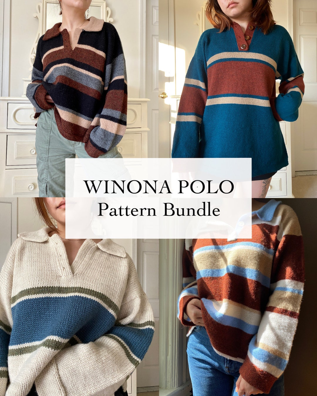 Winona Polo Pattern Bundle | DIGITAL KNITTING PATTERN - Etsy