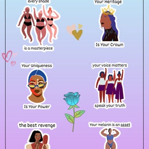 Black Power Sticker Bundle - Etsy