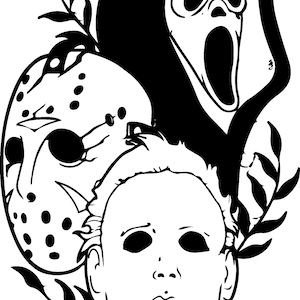 Horror Trio SVG Michael Myers Ghostface Jason Voorhees - Etsy Canada