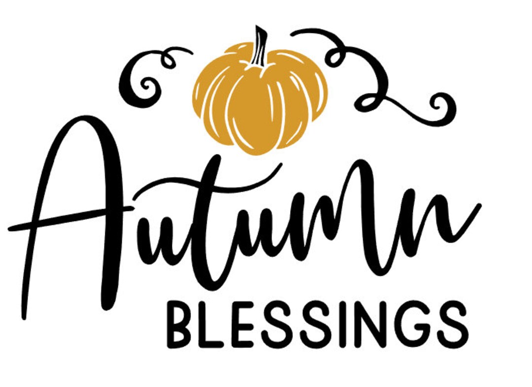 Autumn Blessings SVG Fall Season Cheap SVG Seasonal Cut - Etsy
