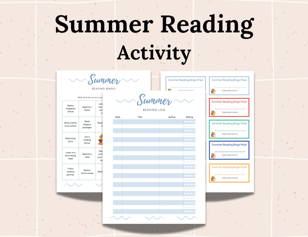 Summer Reading Activity, Summer Reading Log, Summer Reading Bingo ...