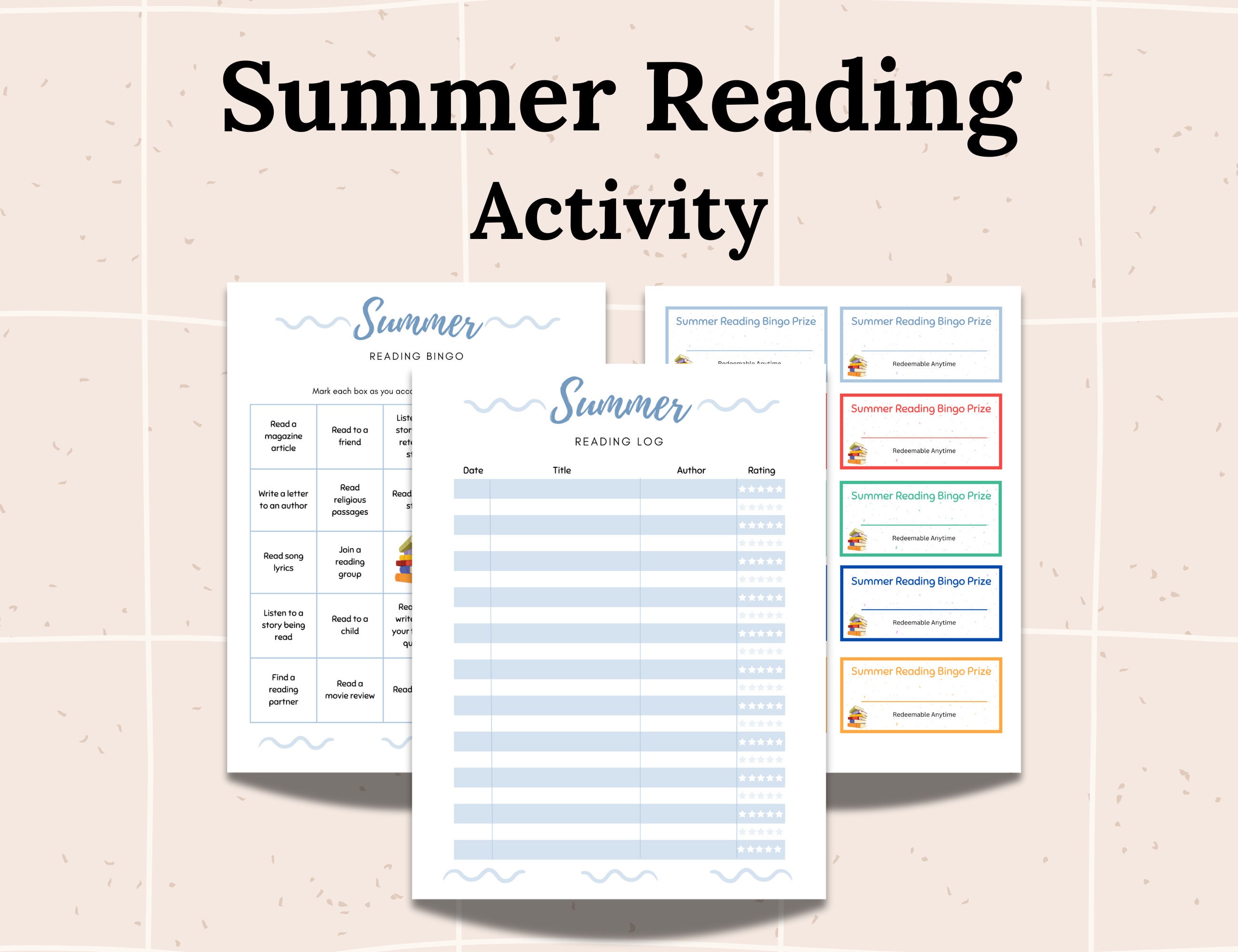 Summer Reading Activity, Summer Reading Log, Summer Reading Bingo ...