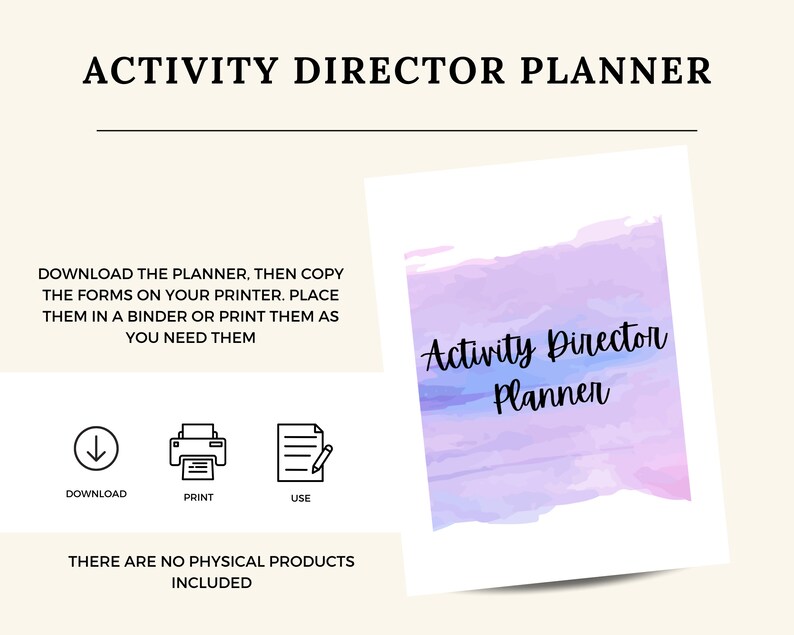 Activity Director Planner for Activity Directors, Activity Coordinators ...