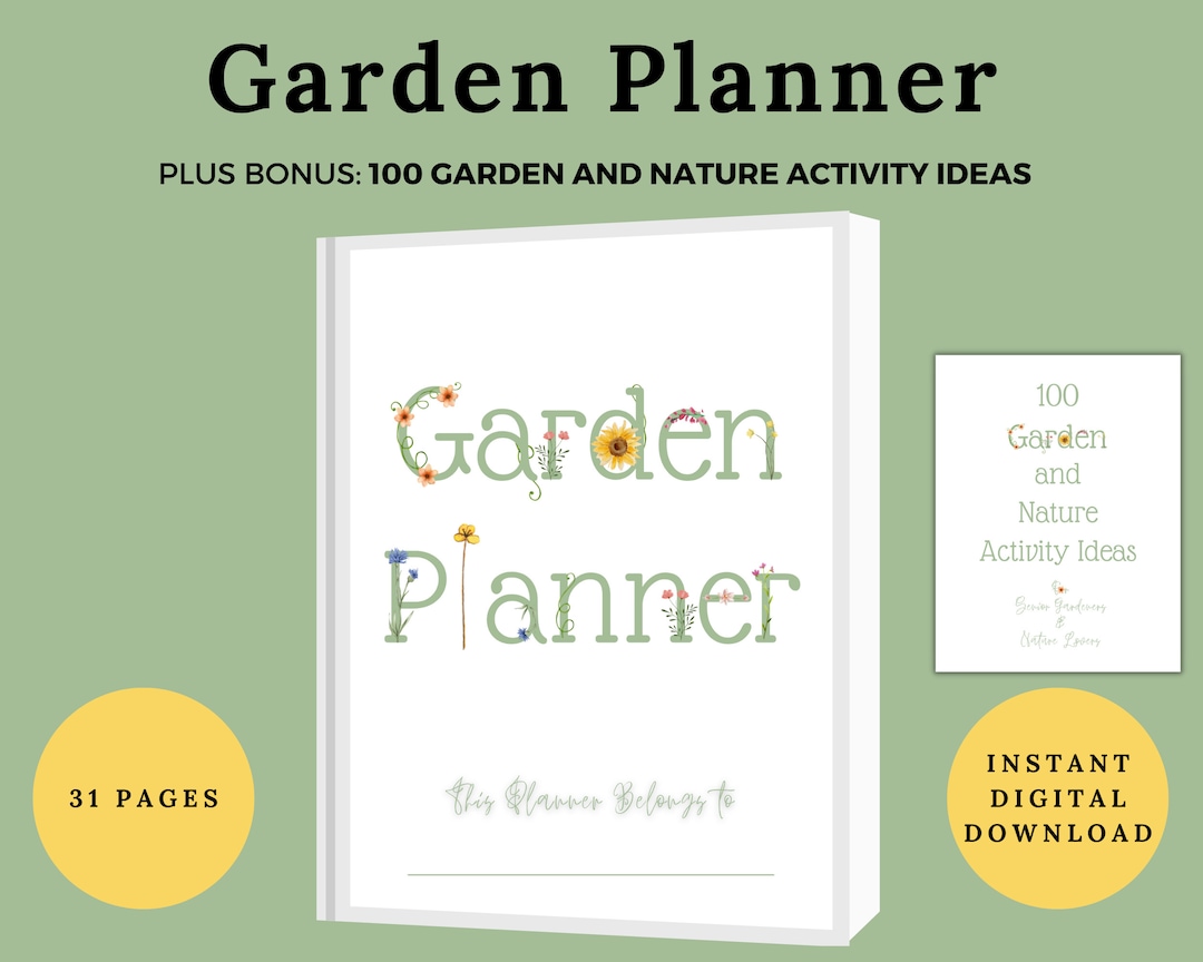 Garden Planner, Garden and Nature Activities for Gardeners, Senior ...