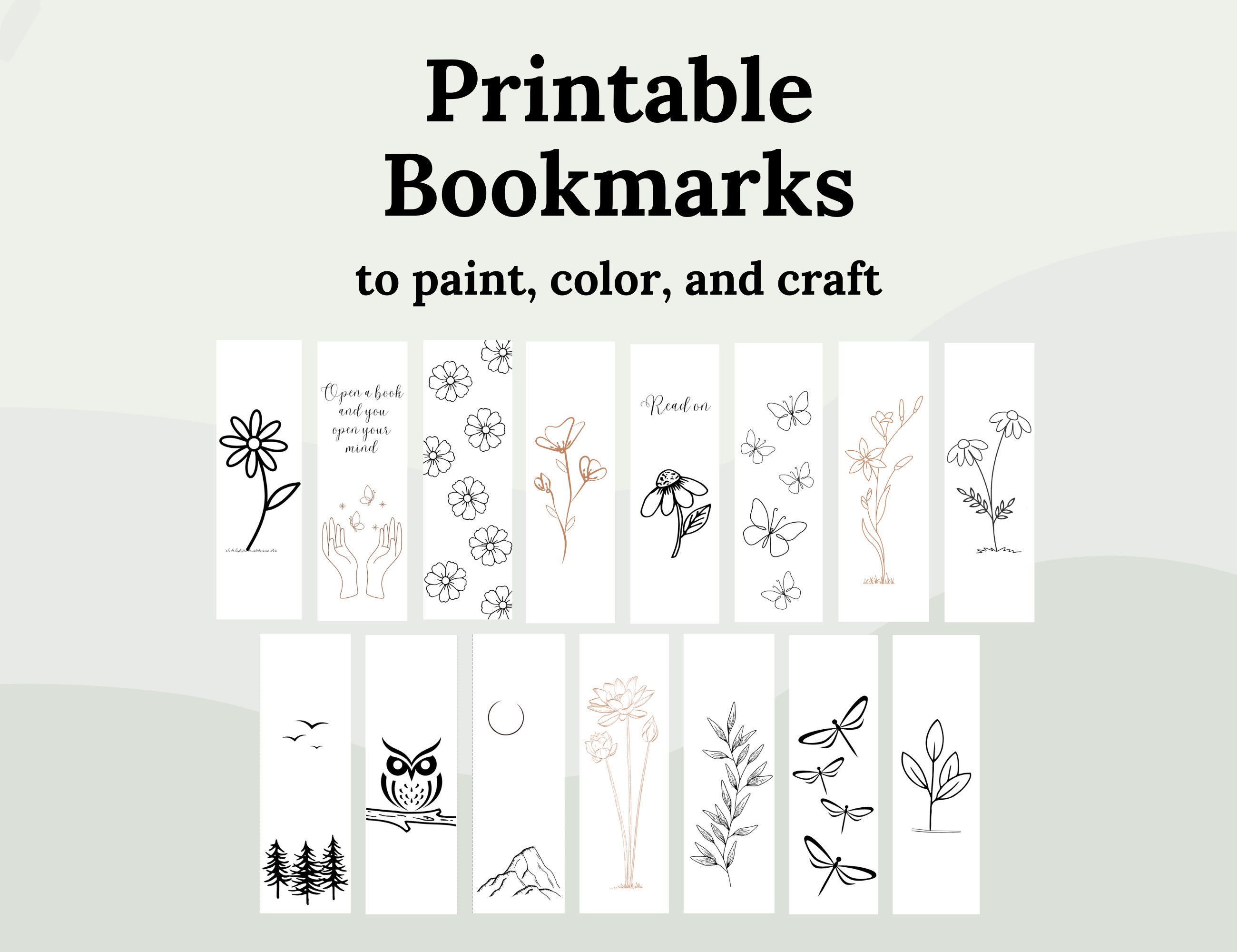 Bookmark Craft, Nature Inspired Unique Bookmarks, Senior Craft, School ...