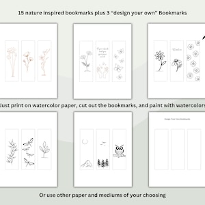 Bookmark Craft, Nature Inspired Unique Bookmarks, Senior Craft, School ...