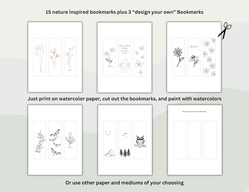 Bookmark Craft, Nature Inspired Unique Bookmarks, Senior Craft, School ...