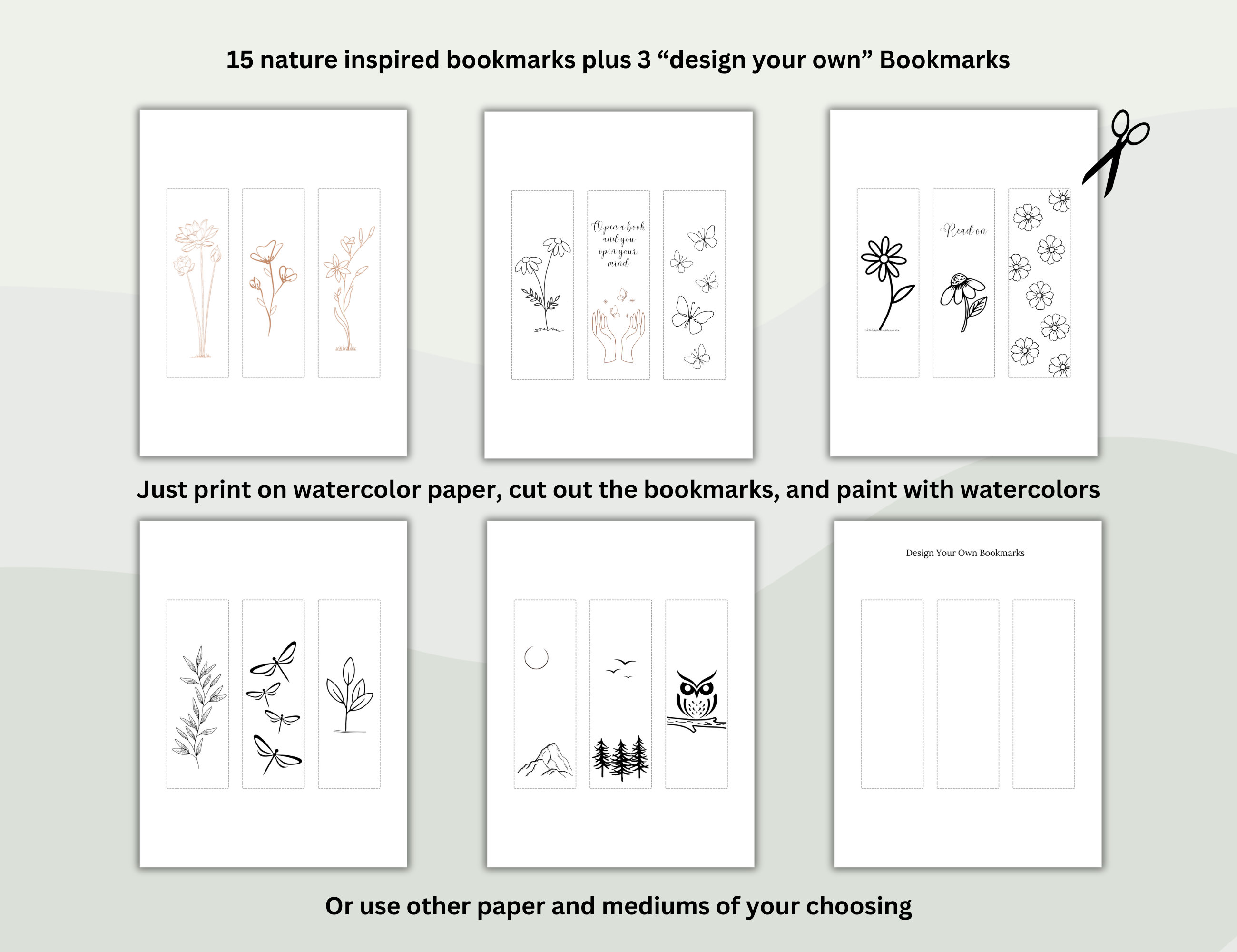 Bookmark Craft, Nature Inspired Unique Bookmarks, Senior Craft, School ...