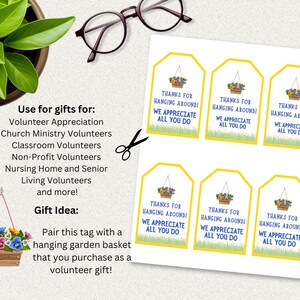 Thank You Gift Tags Printable Volunteer Appreciation Tags for Church ...