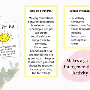 Pen Pal Kit Clever Ways for Kids and Seniors to Send Messages and Keep ...