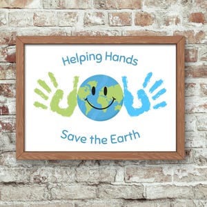 Earth Day Activities for Kids Handprint Art, Handprint Craft Printable ...