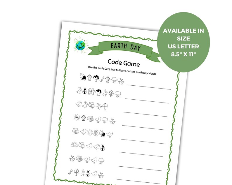 Earth Day Activities and Games for Kids Printable, Earth Day Games and ...