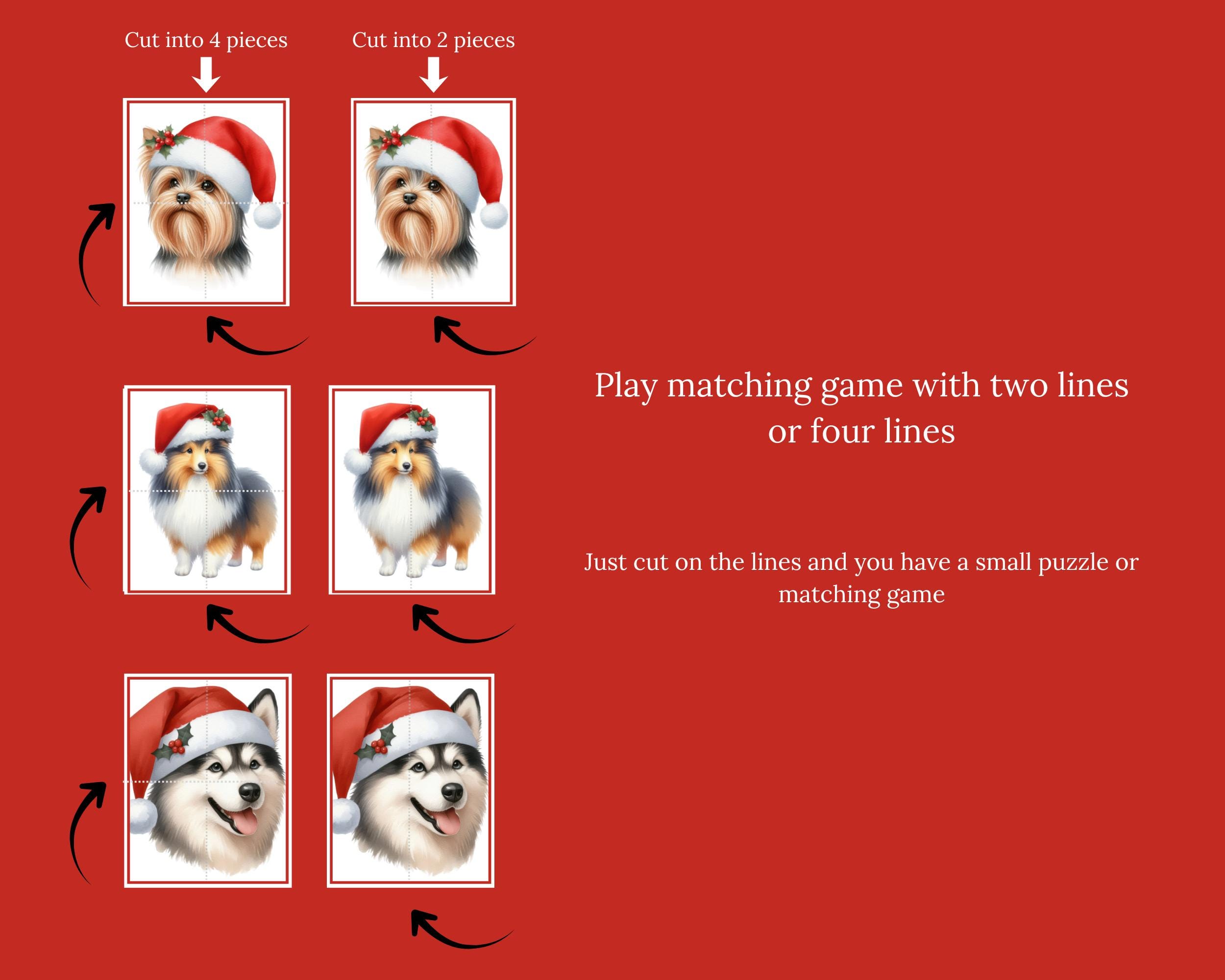 Christmas Matching/memory Game Printable for Kids and Seniors, Holiday ...