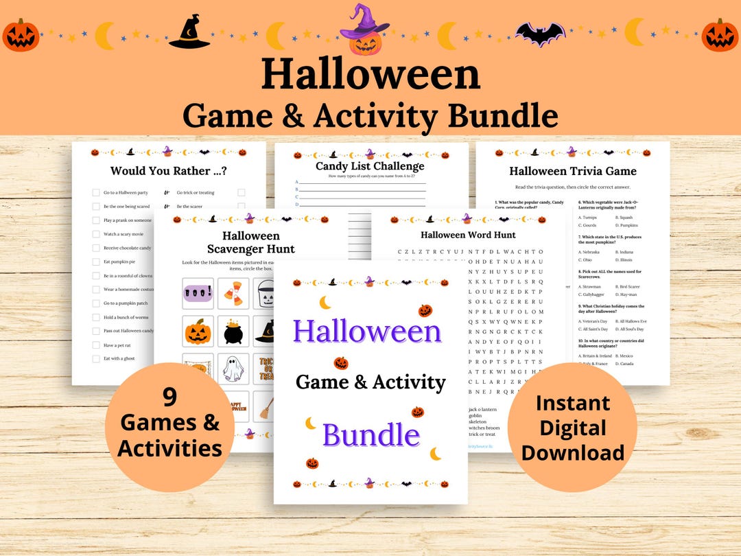 Halloween Game and Activity Bundle, Games and Activities for Seniors ...