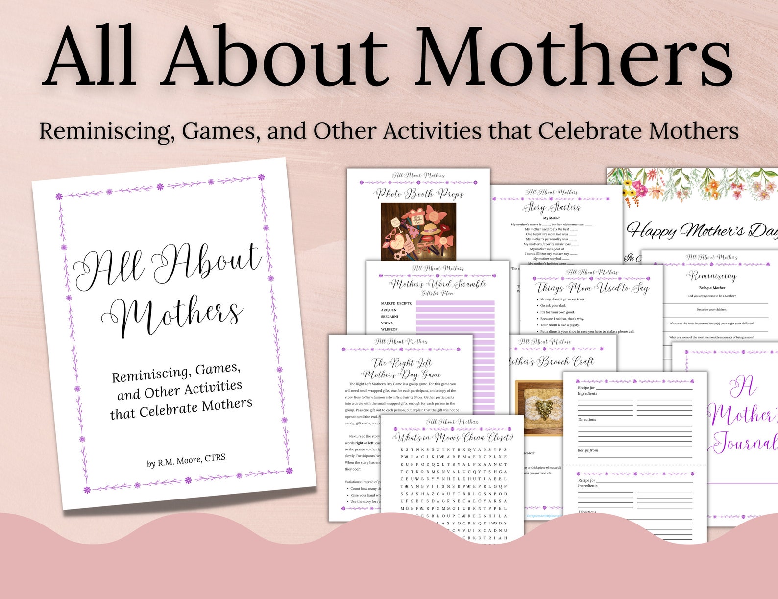 All About Mothers Reminiscing Games and Other Activities - Etsy