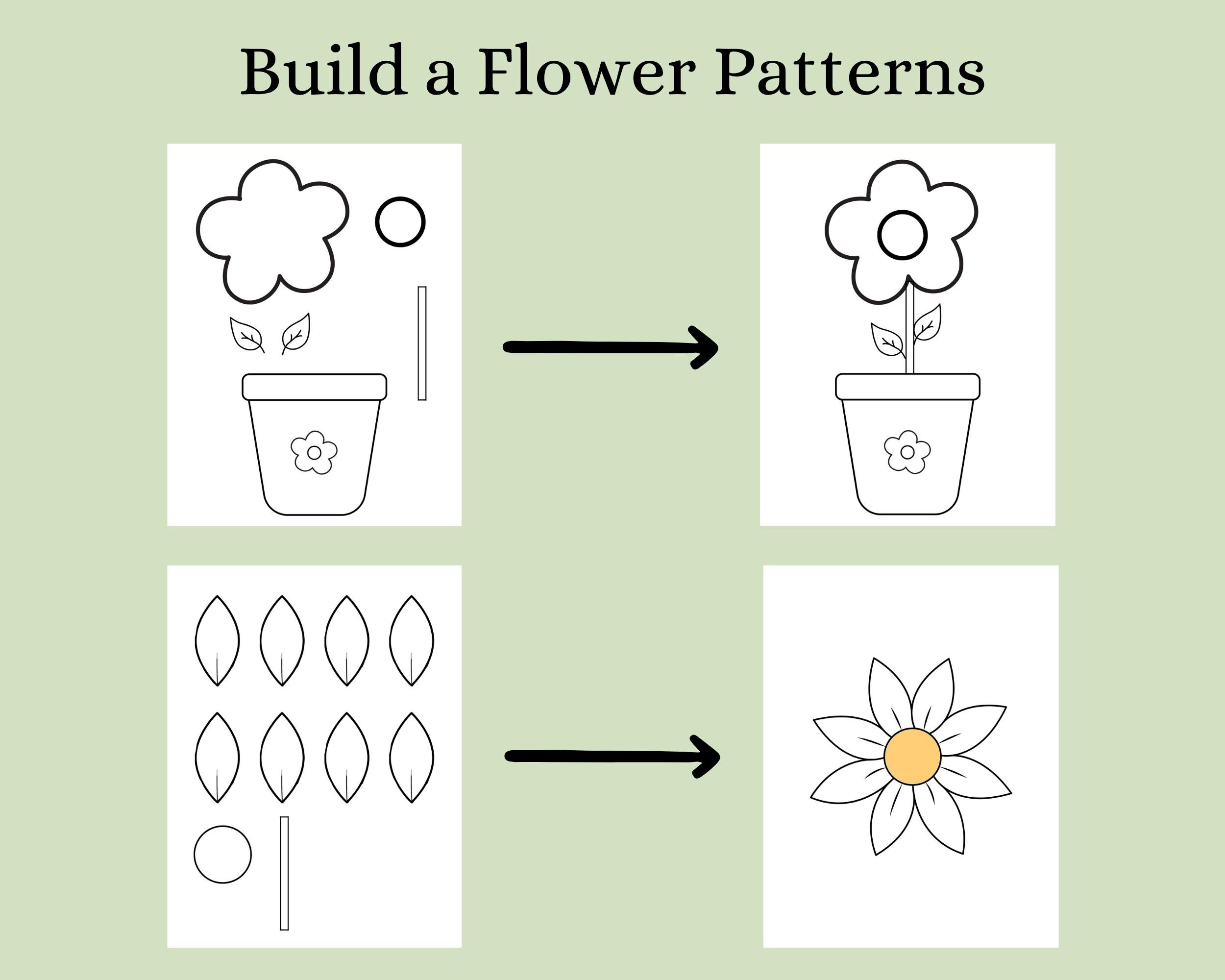 Paper Flowers Printable Craft for Kids and Seniors Dementia Summer ...