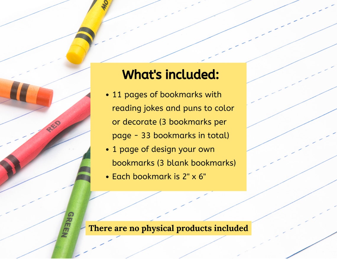 Printable Bookmark Coloring for Kids Reading Puns and Jokes, Teacher ...