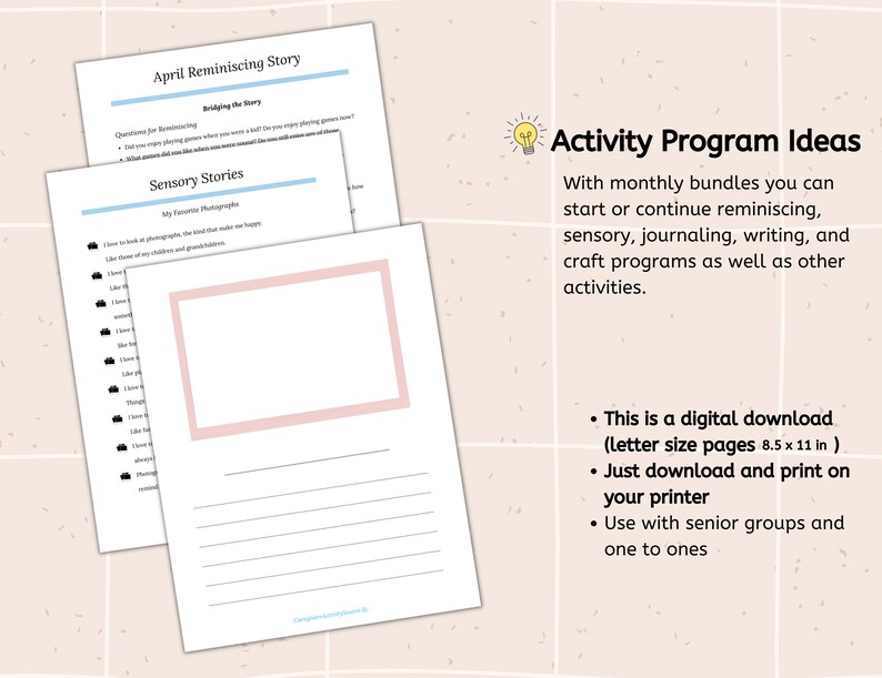 April Activity Bundle for Senior Activities Reminiscing - Etsy