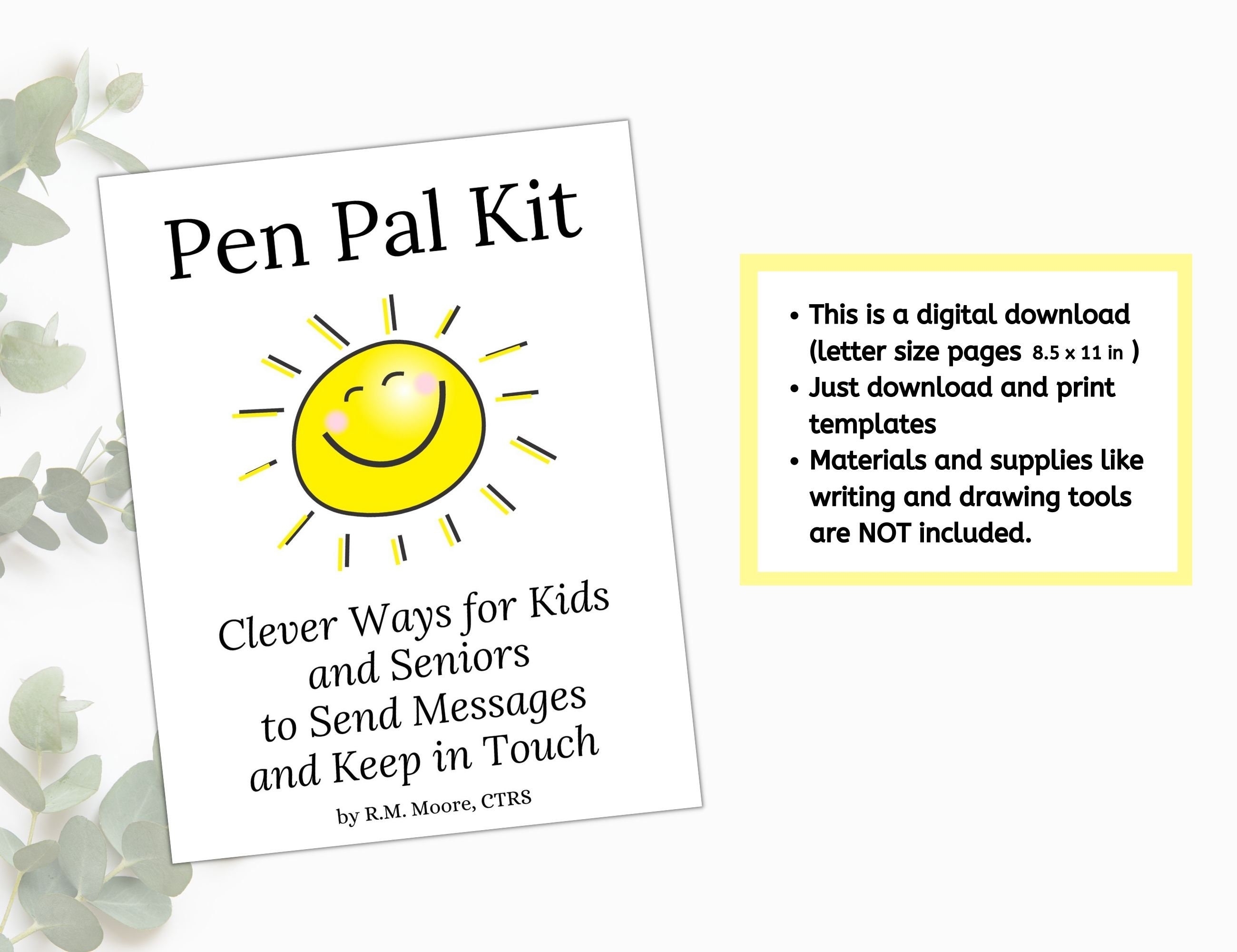 Pen Pal Kit Clever Ways for Kids and Seniors to Send Messages and Keep ...