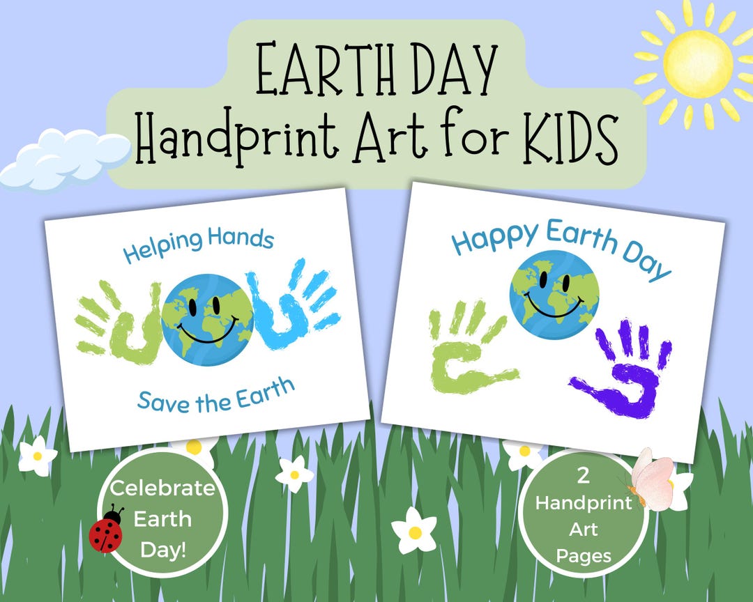 Earth Day Activities for Kids Handprint Art, Handprint Craft Printable ...
