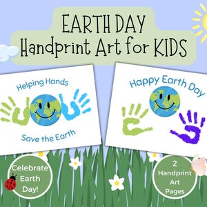 Earth Day Activities for Kids Handprint Art, Handprint Craft Printable ...