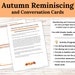 Autumn Reminiscing and Conversation Cards Printable - Etsy