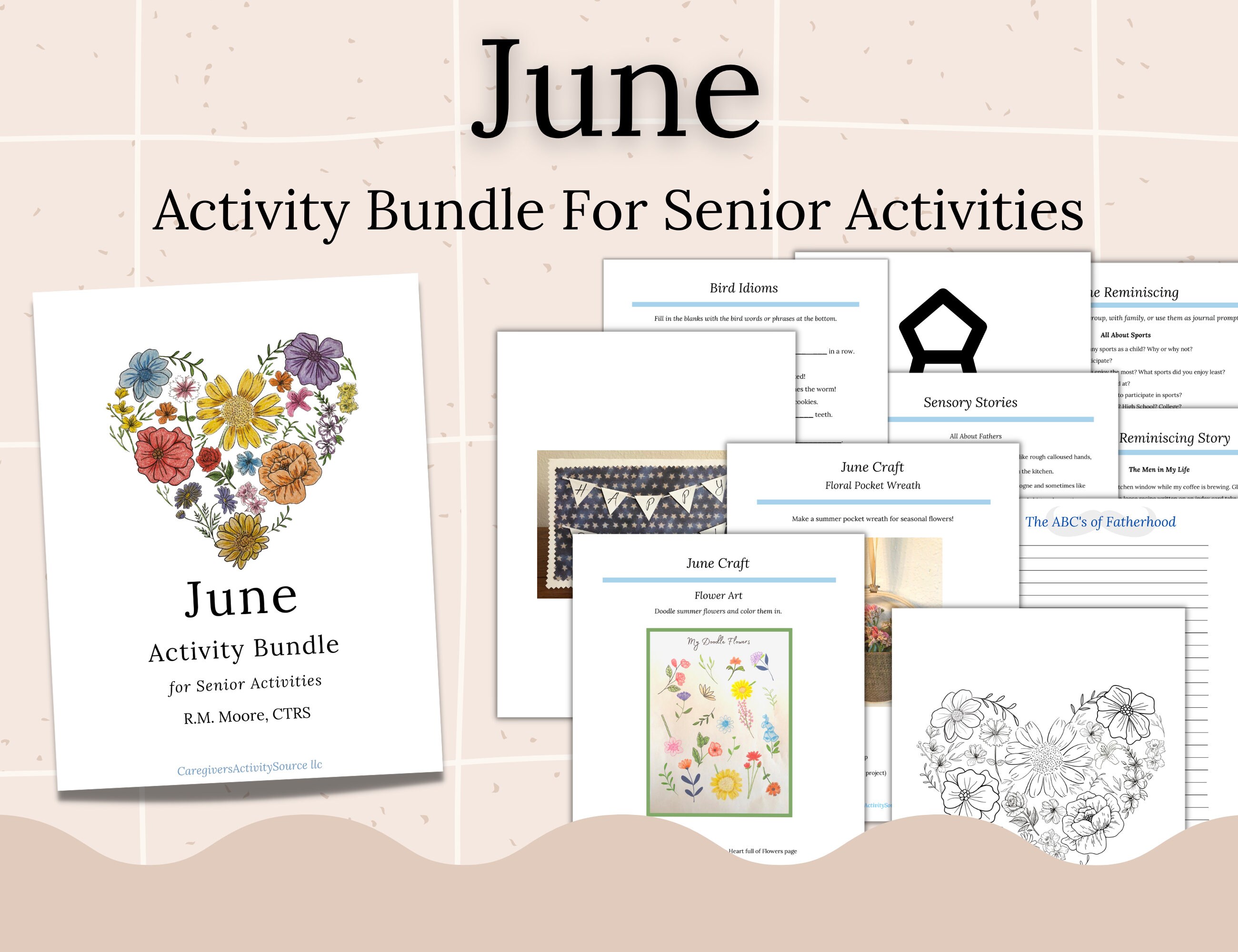June Activity Bundle for Senior Activities, Reminiscing, Sensory ...