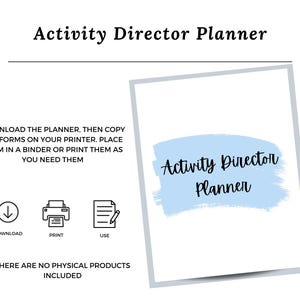 Activity Director Planner for Activity Directors, Activity Coordinators ...