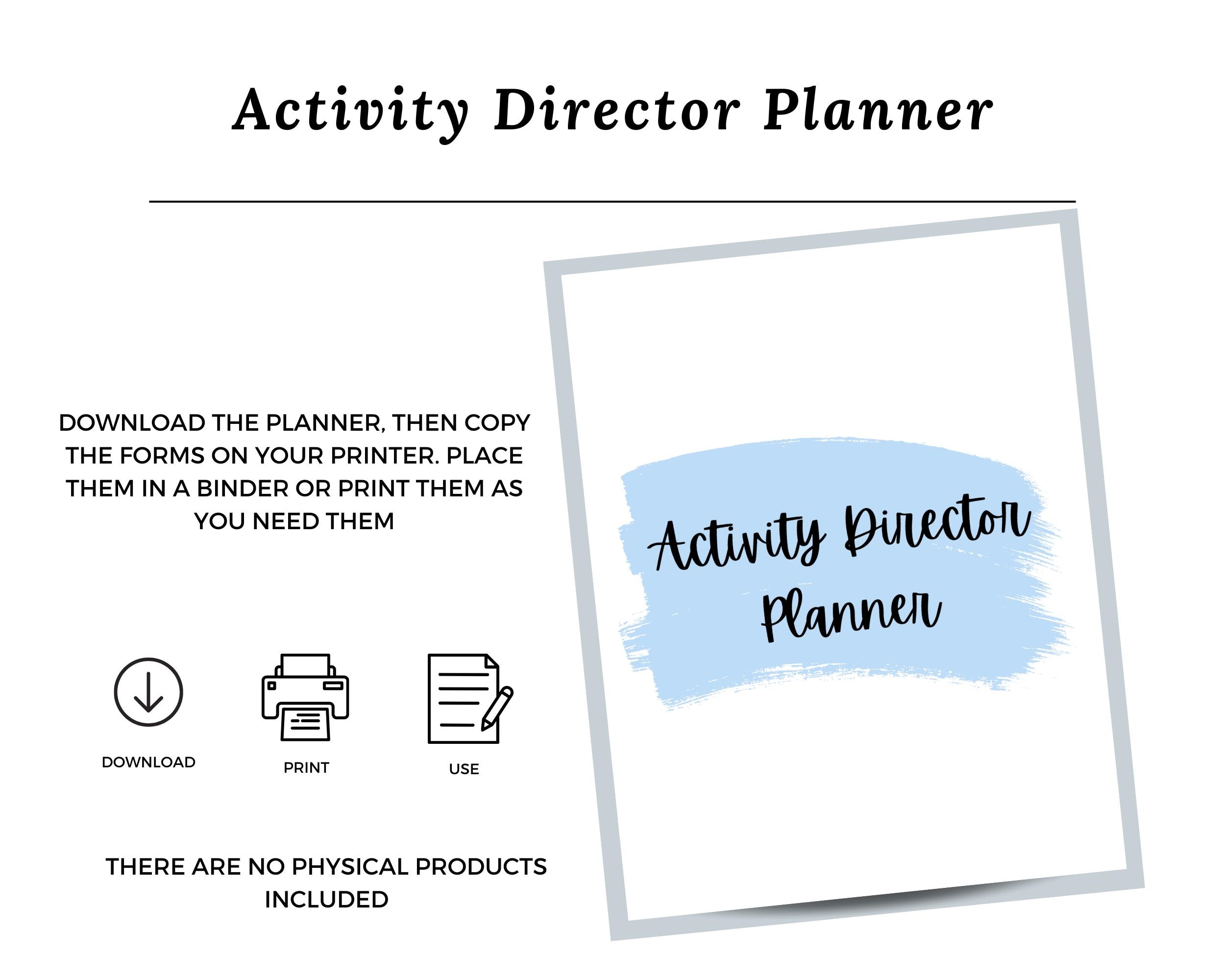 Activity Director Planner for Activity Directors, Activity Coordinators ...