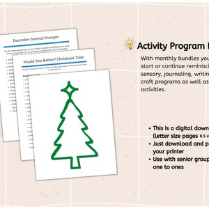 December Activity Bundle for Senior Activities, Reminiscing, Sensory ...