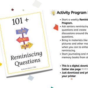 101 + Fun Reminiscing Questions for Seniors, Senior Groups, Senior One ...