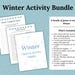 Winter Game and Activity Bundle Printable for Senior Adults, Fun Winter ...