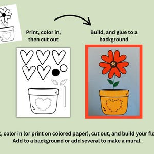 Paper Flowers Printable Craft for Kids and Seniors Dementia Summer ...