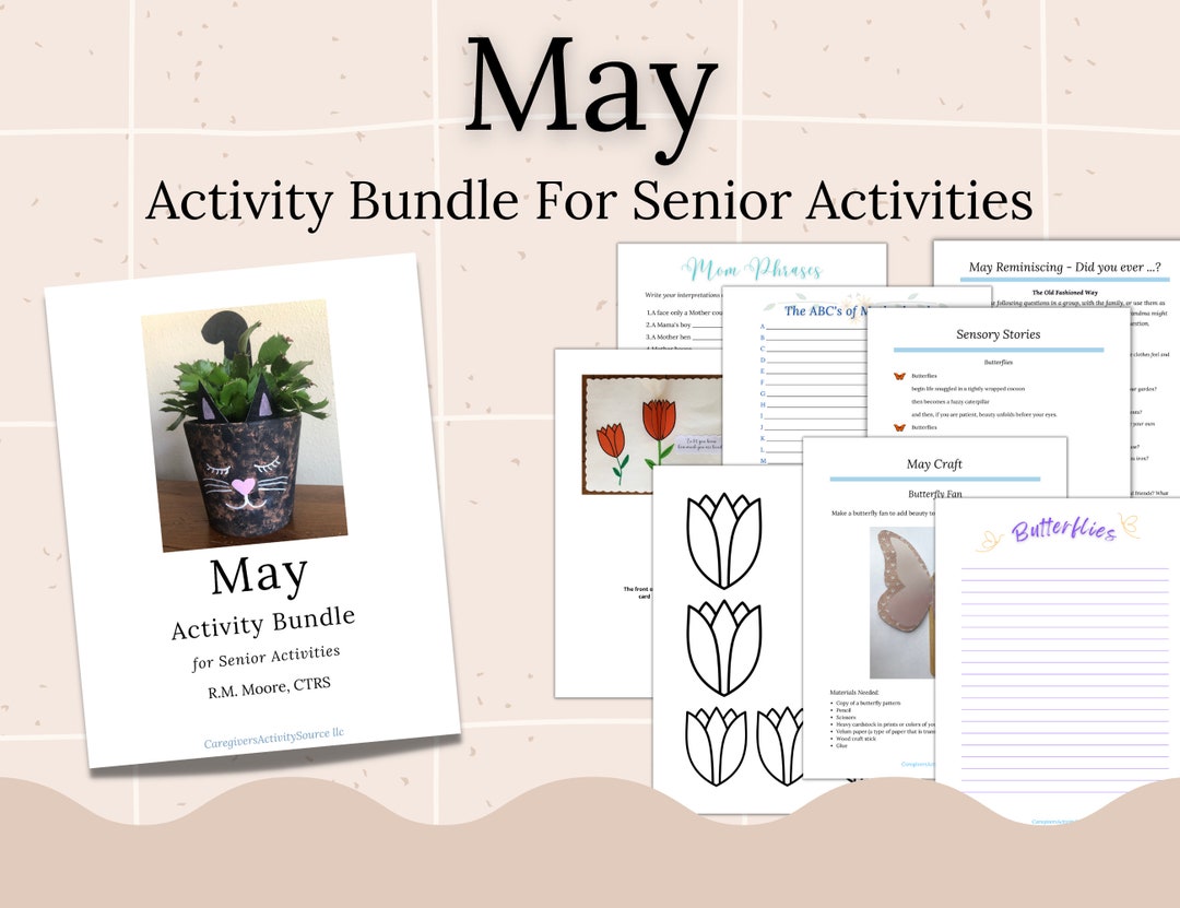 May Activity Bundle for Senior Activities, Reminiscing, Sensory ...