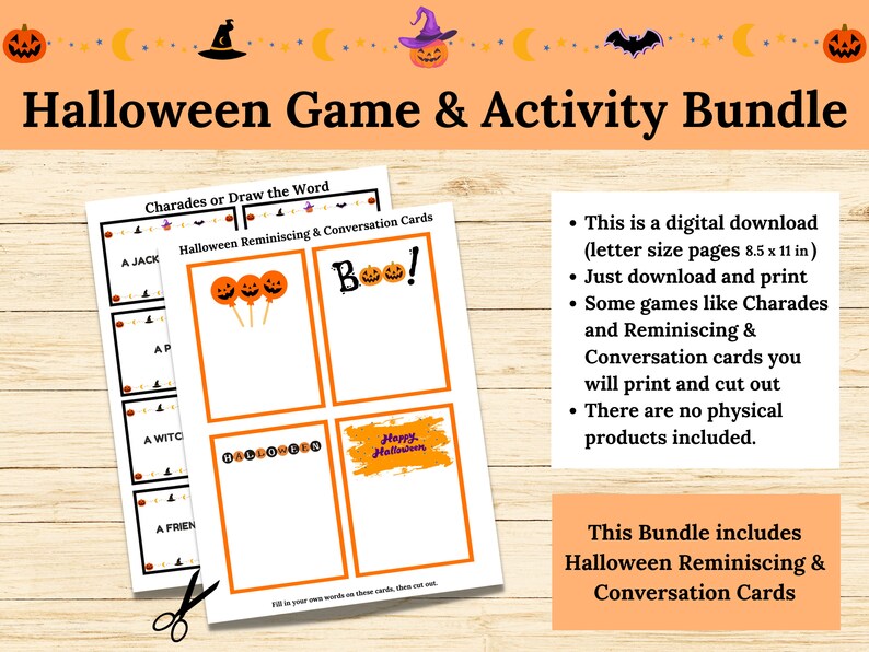 Halloween Game and Activity Bundle, Games and Activities for Seniors ...