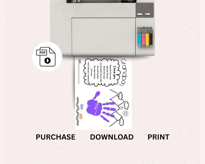 Grandpa Handprint Art, Grandparents Day Handprint & Fingerprint Art, I ...